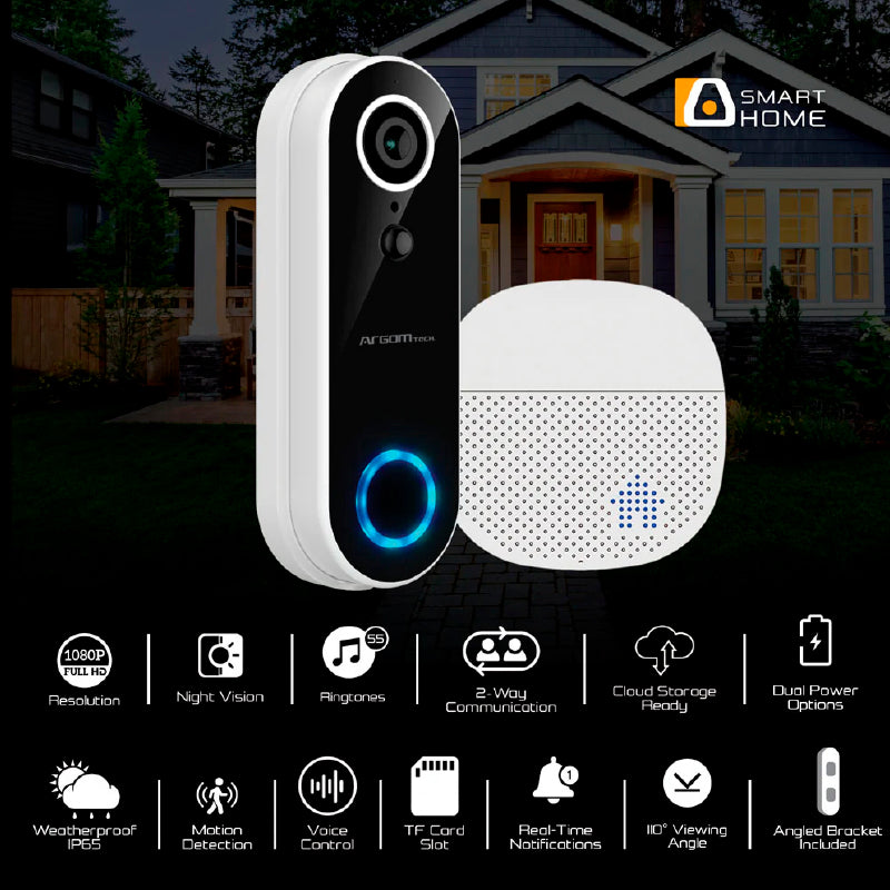 Timbre con video inteligente FHD 1080p y timbre Wi-Fi Vision 2 – DATAFLEX