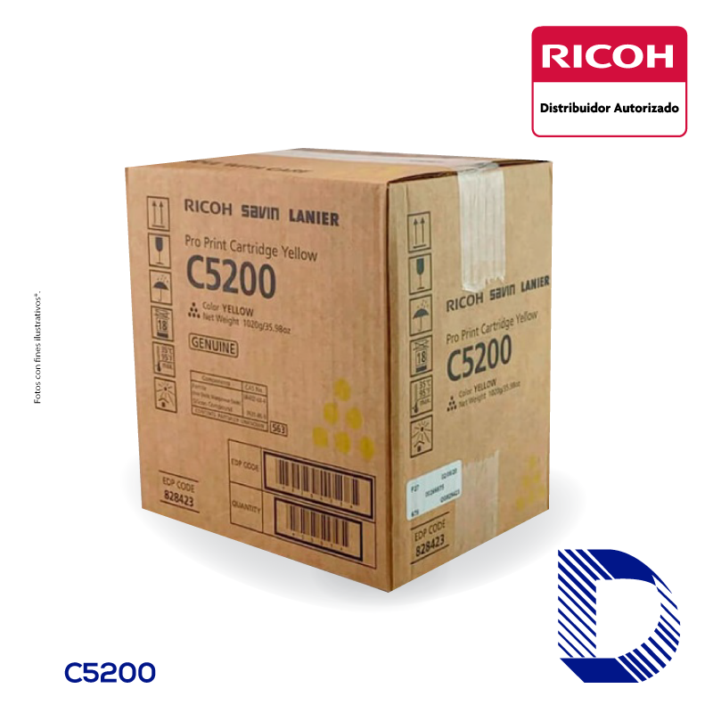 Tóner RICOH C5200 828423 COLOR AMARILLO – DATAFLEX