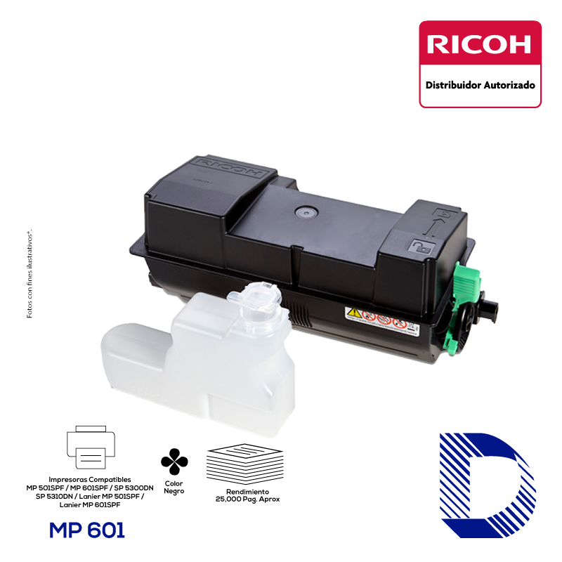 Tóner RICOH MP 601 COLOR NEGRO – DATAFLEX