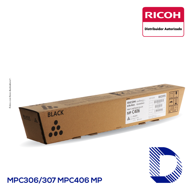 Tóner RICOH NEGRO MPC306/307 MPC406 MP – DATAFLEX