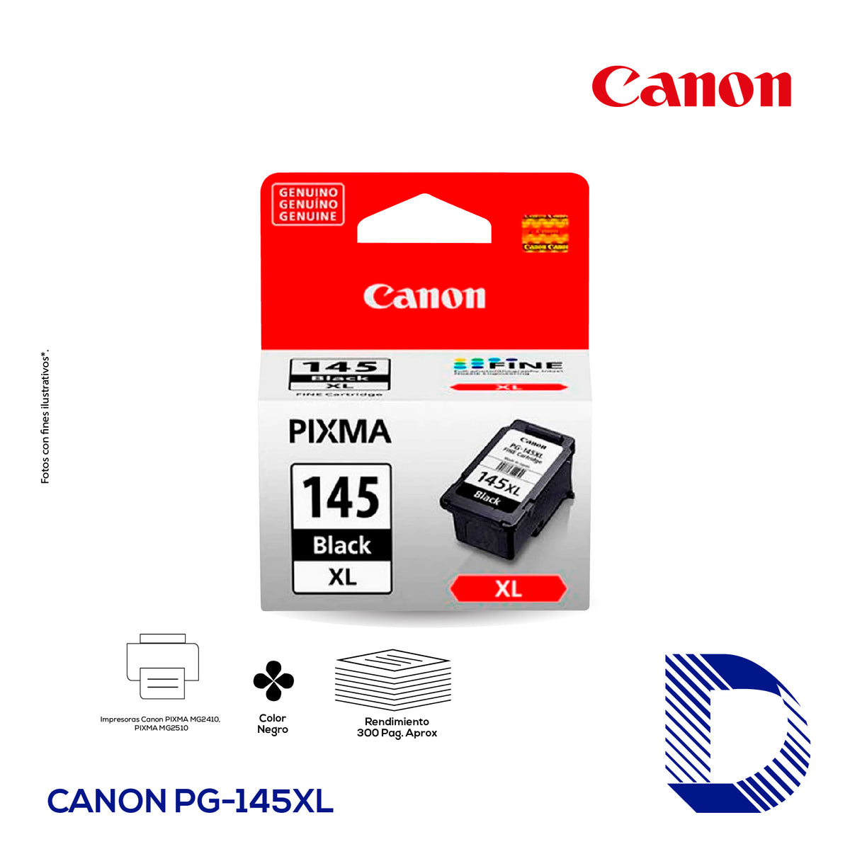 Tinta Canon PG-145XL Negra – DATAFLEX