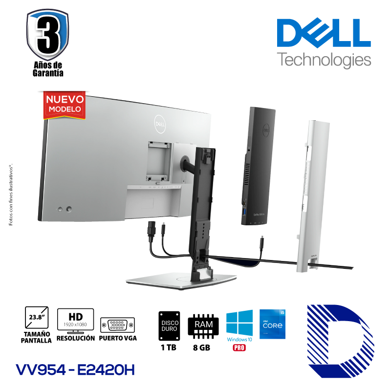 Dell OptiPlex 3090 Ultra - UFF - Core i5 + Monitor E2420H 23.8" – DATAFLEX
